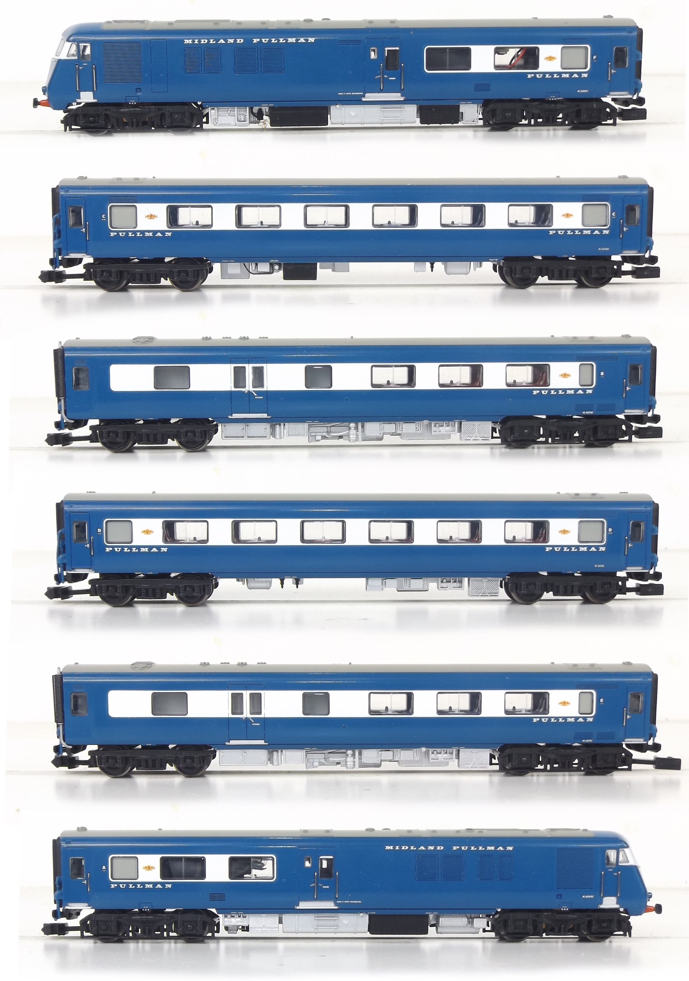 Graham Farish 371-740-SH N Gauge Midland Pullman Nanking Blue 6 Car Se